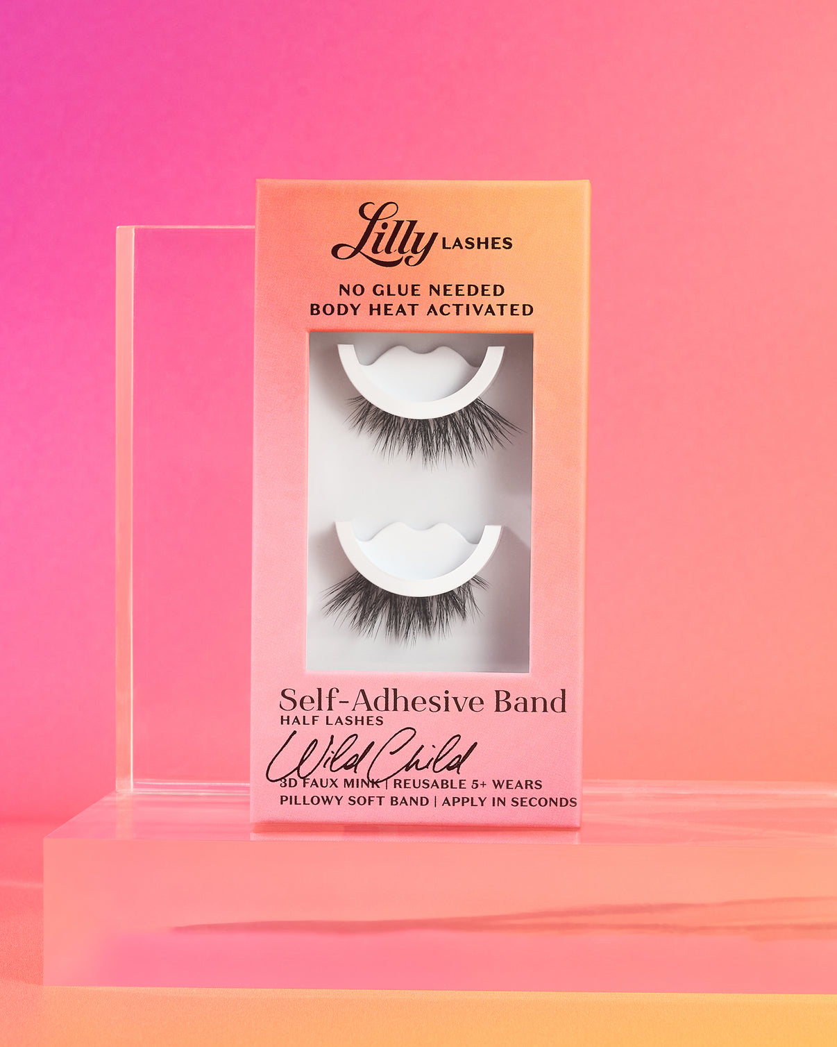 WildChild | Self-Adhesive Half Lashes | No Glue Needed | Lilly Lashes
