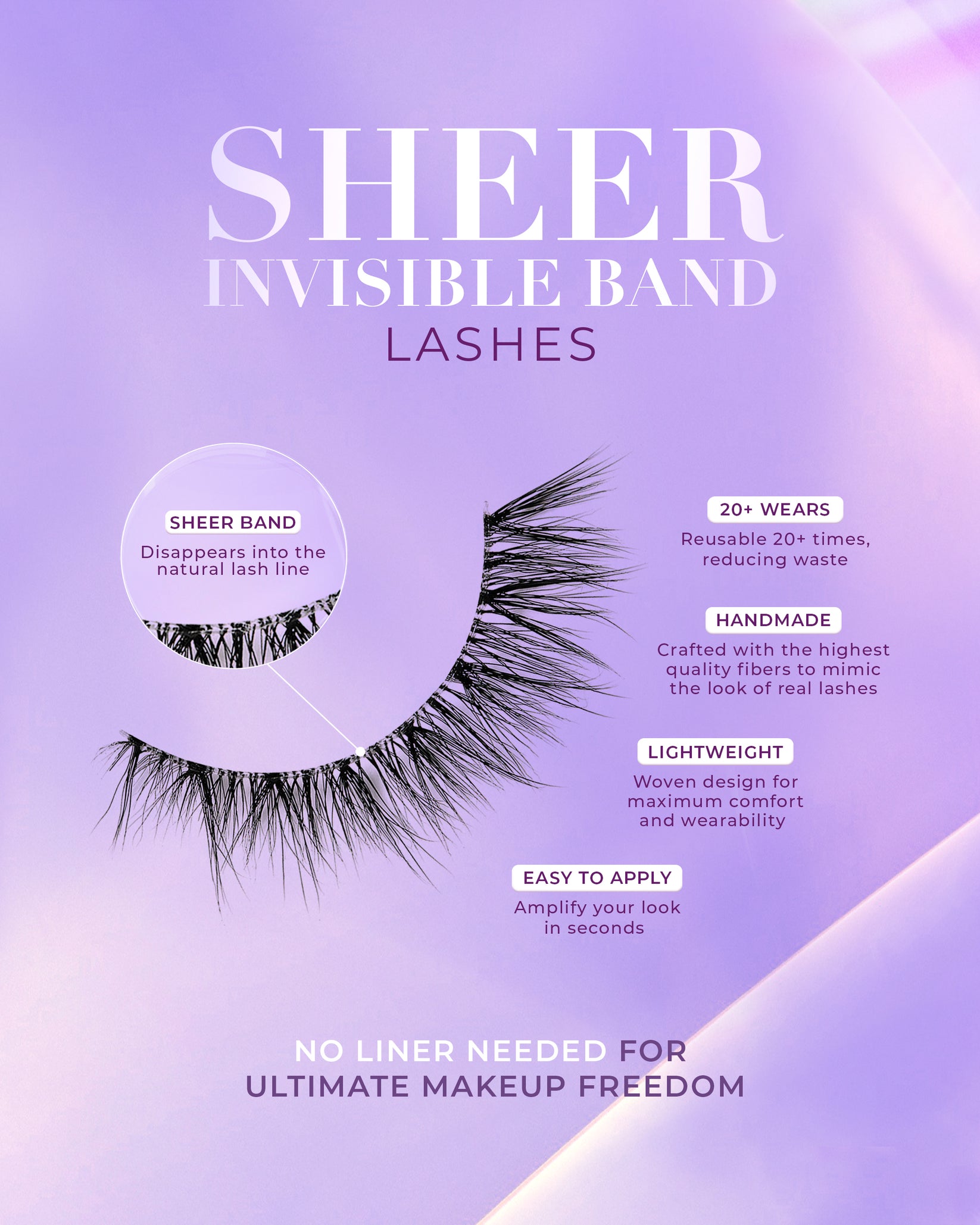 Desirable Sheer Invisible Band False Lash – Lilly Lashes