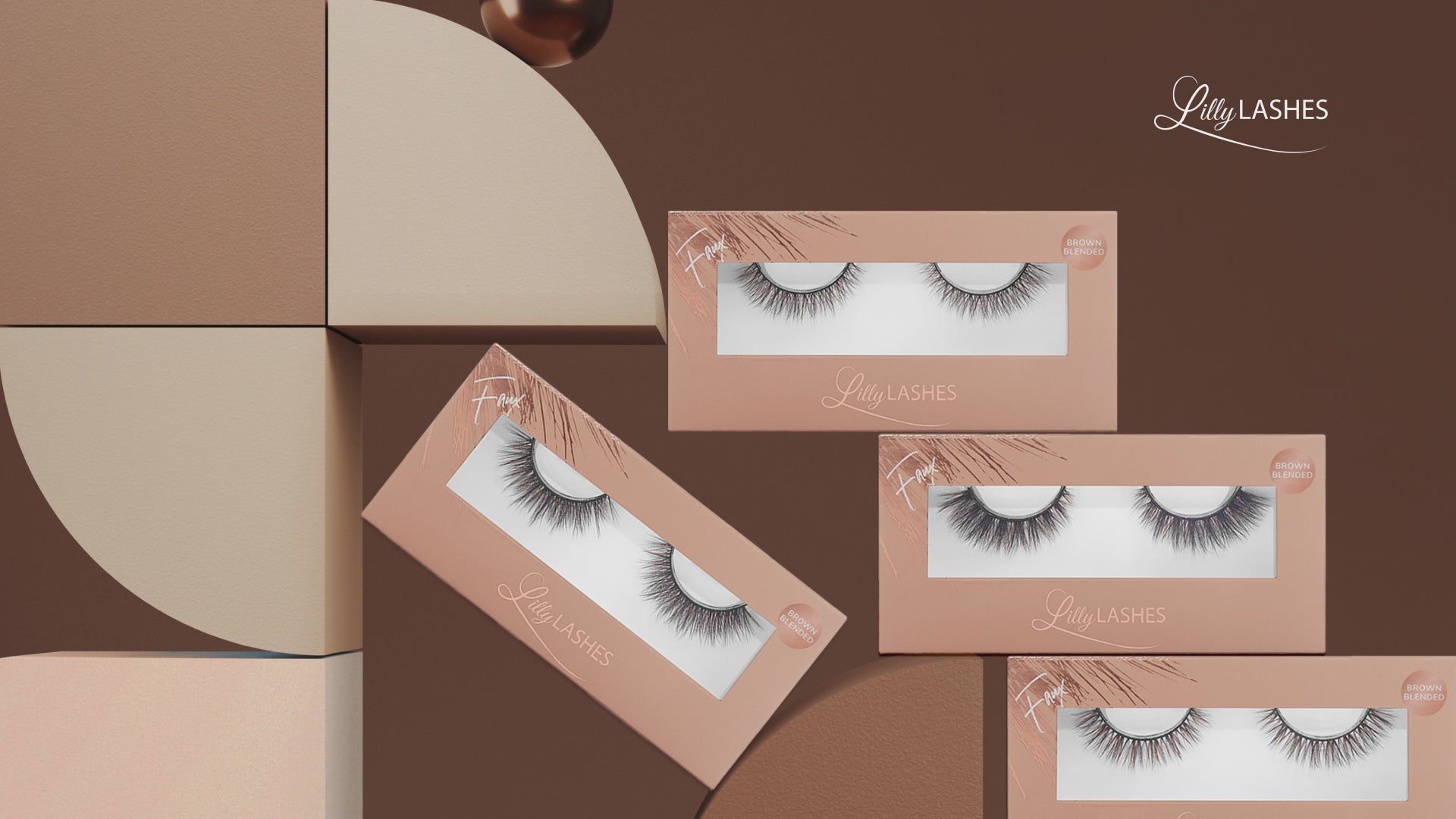 Everyday Brown Blended False Lashes – Lilly Lashes